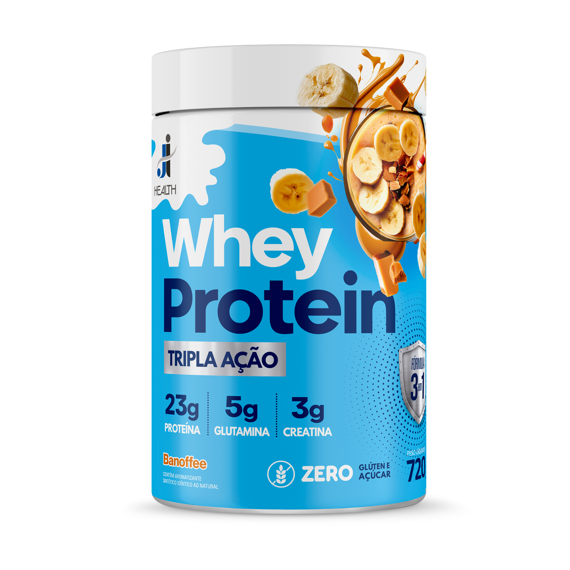 Health Whey Tripla ação 720g sabor Banoffe
